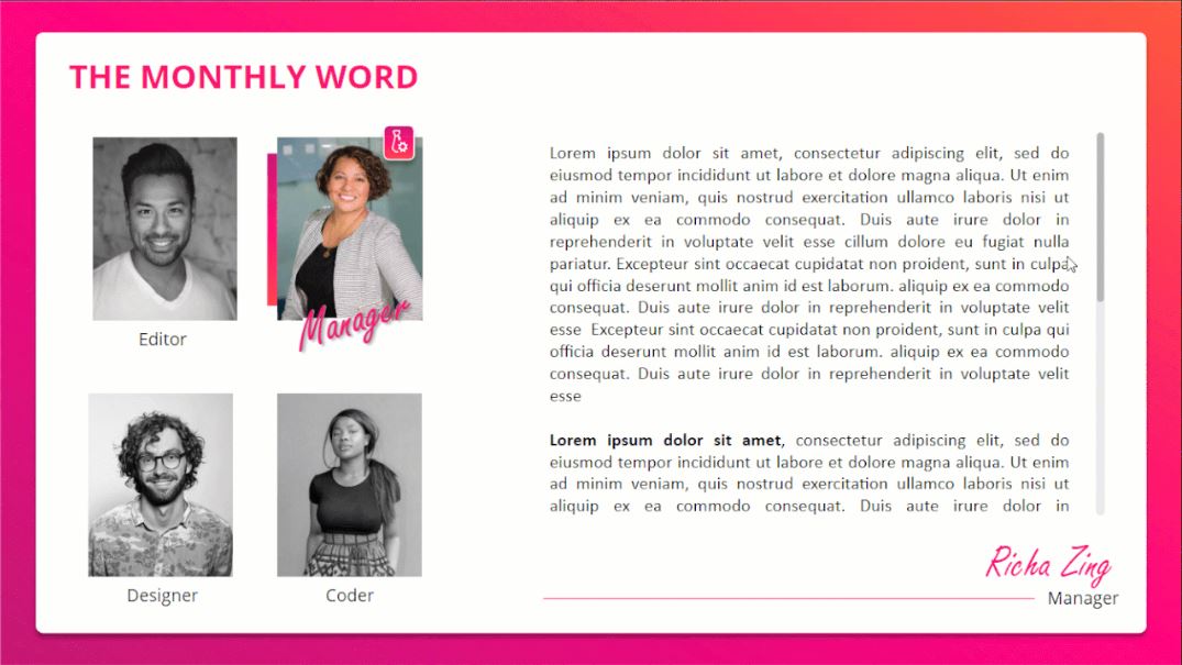 Testimonials design using scrolling panel in Storyline 360 – SARK G ...